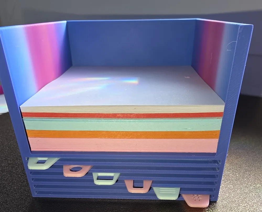9x9 Notepad Box with Template Storage - Free 3D Print Model - MakerWorld