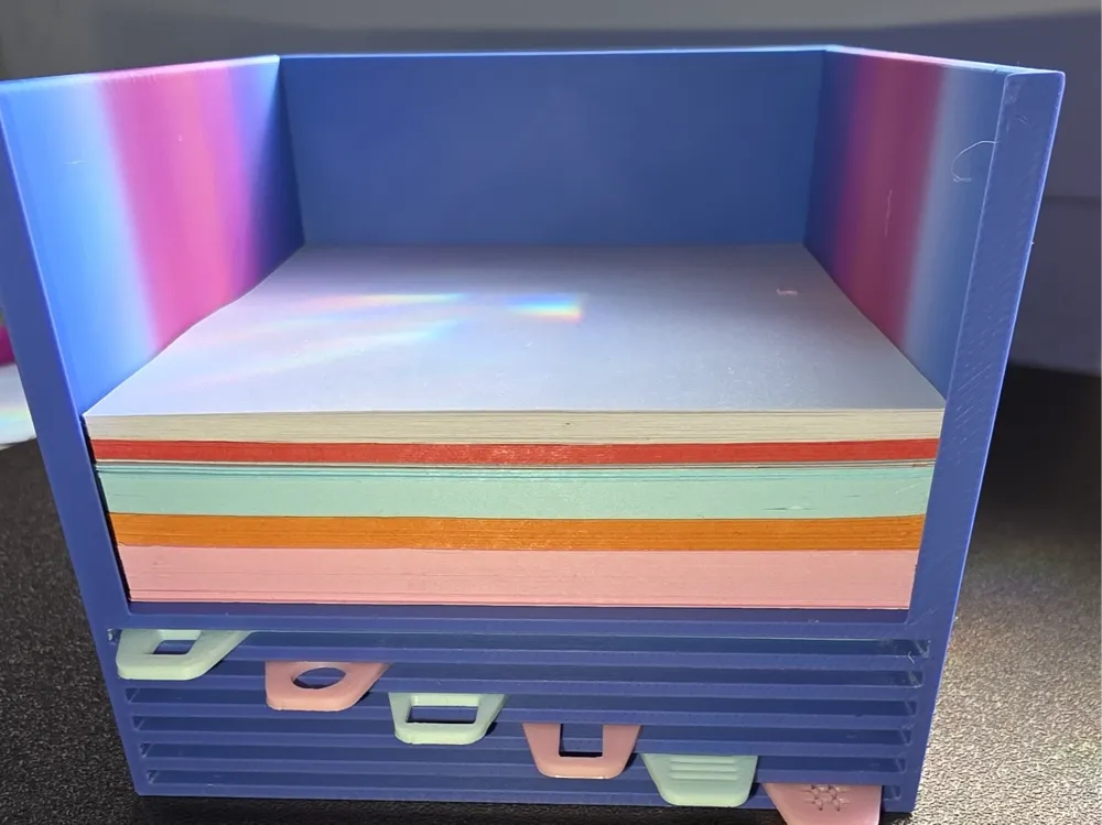 9x9 Notepad Box with Template Storage - Free 3D Print Model - MakerWorld