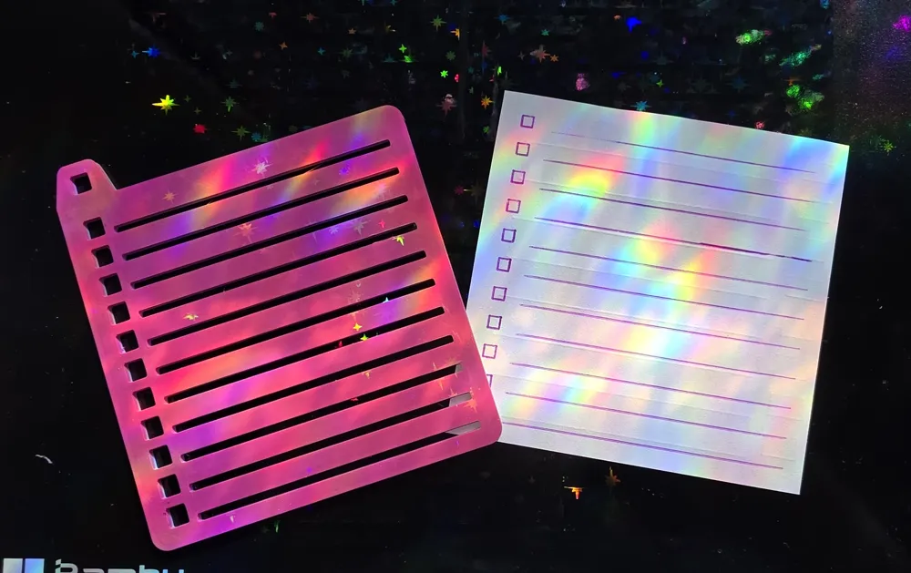 9x9 Notepad Box with Template Storage - Free 3D Print Model - MakerWorld