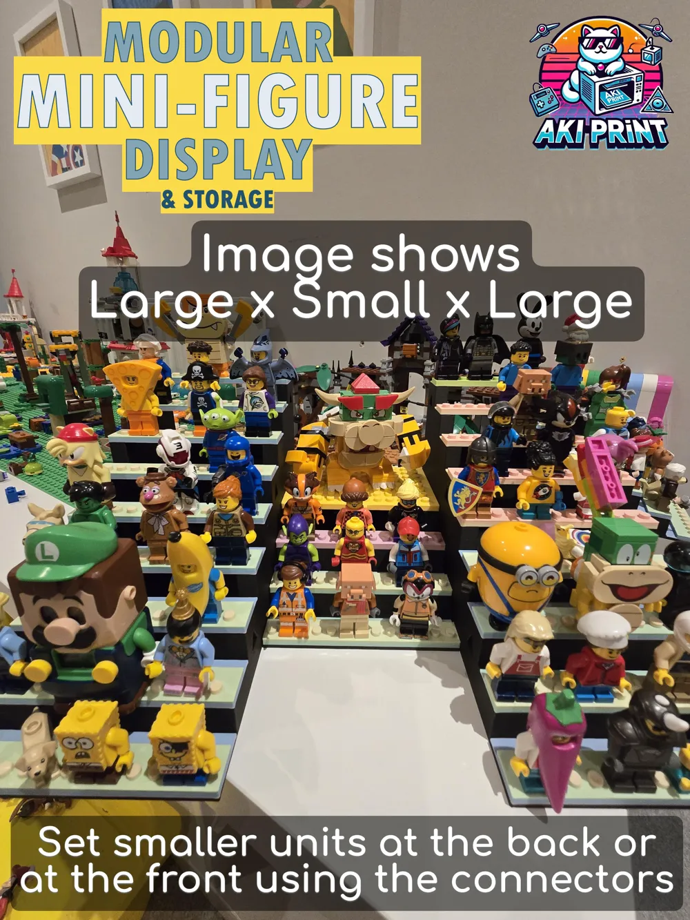 Modular Mini-Figure Display and Storage v2 by AkiPRINT MakerWorld ...