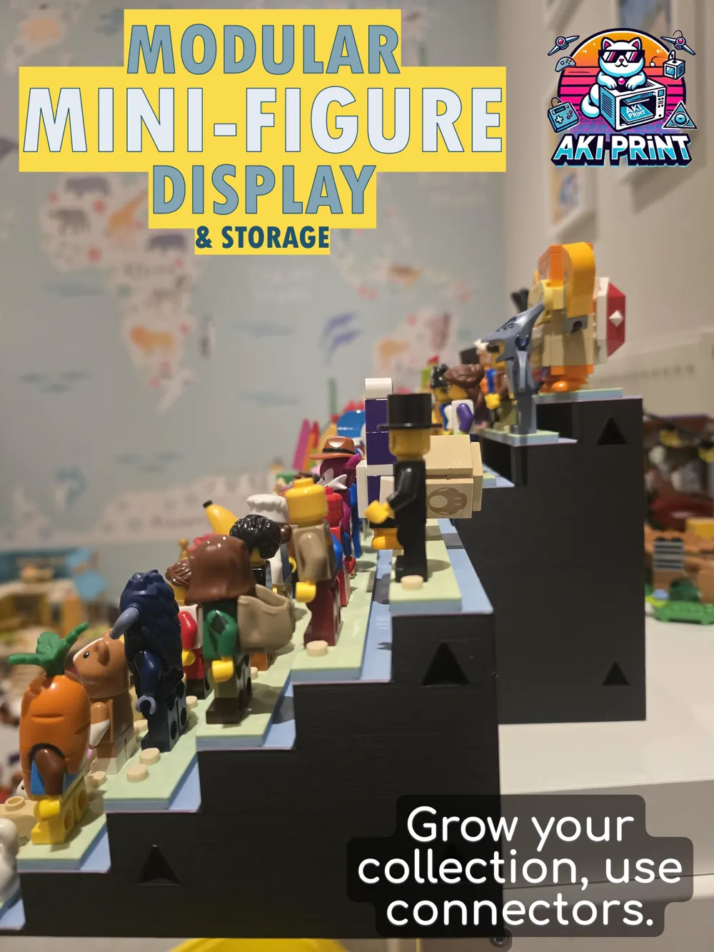 Modular Mini-Figure Display and Storage v2 by AkiPRINT MakerWorld ...