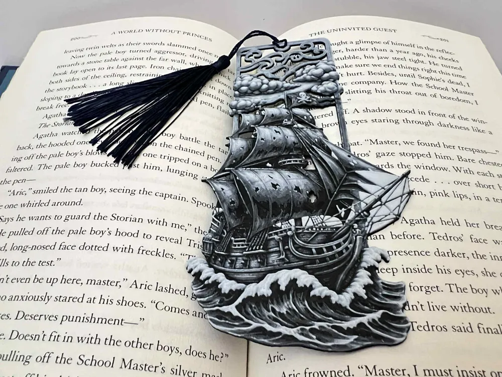 Black Pearl, Pirate Ship - Bookmark - Free 3D Print Model - MakerWorld