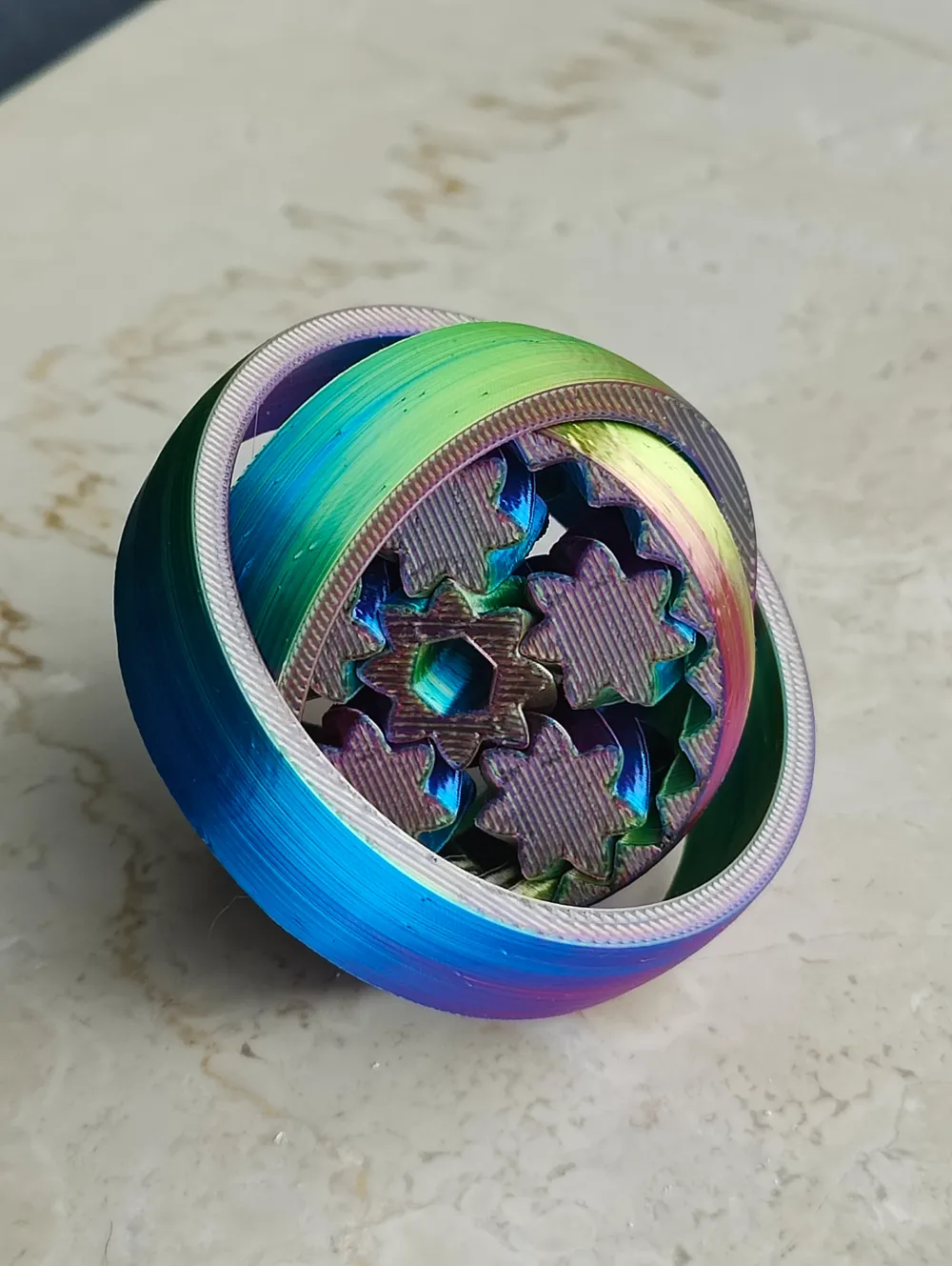 Two-in-One Gyro and Gear Fidget Spinner - Free 3D Print Model - MakerWorld