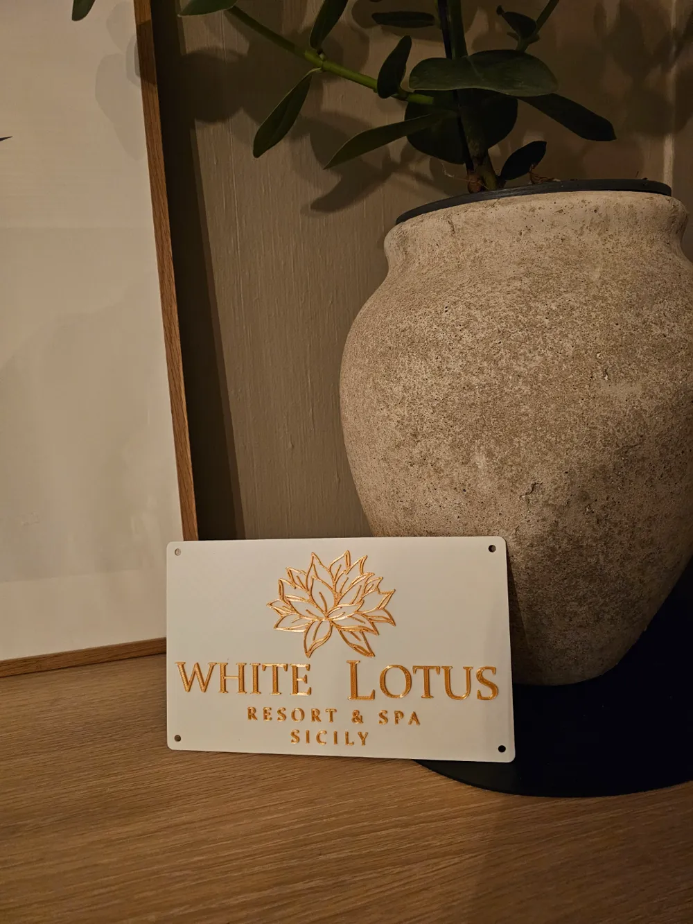 The White Lotus Spa & Resort Sign by noriwl - MakerWorld