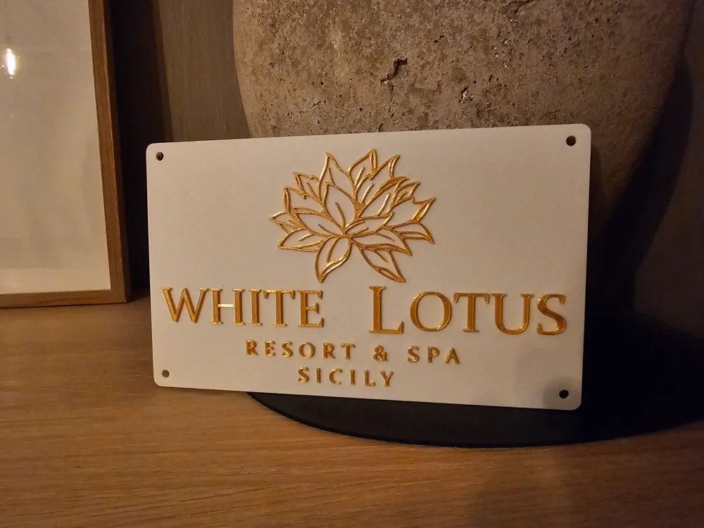 The White Lotus Spa & Resort Sign by noriwl - MakerWorld