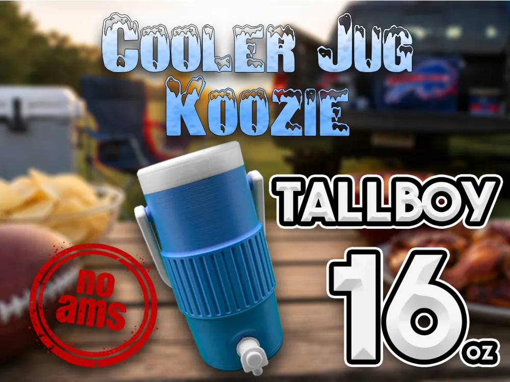 Cooler Jug Tallboy Koozie Can Holder (16oz) - Free 3D Print Model ...