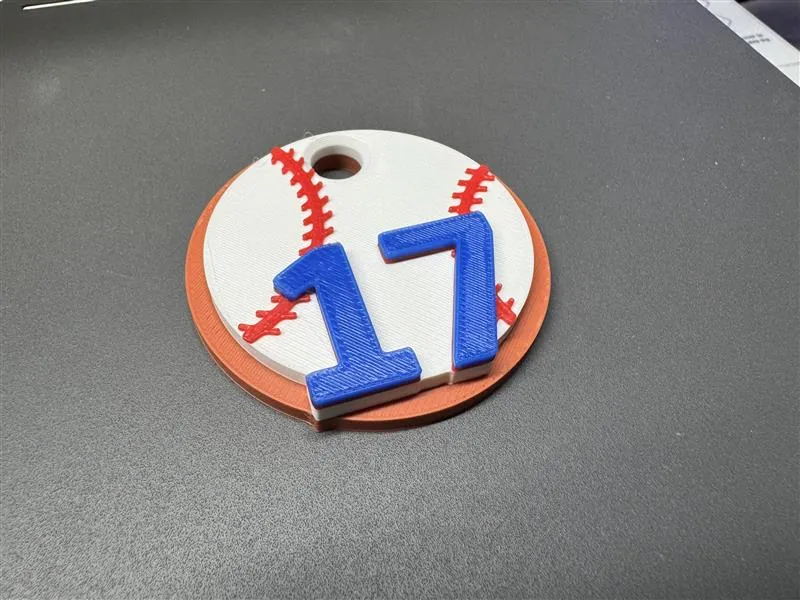 Baseball/Softball Keychain - Parametric Option - Free 3D Print Model ...