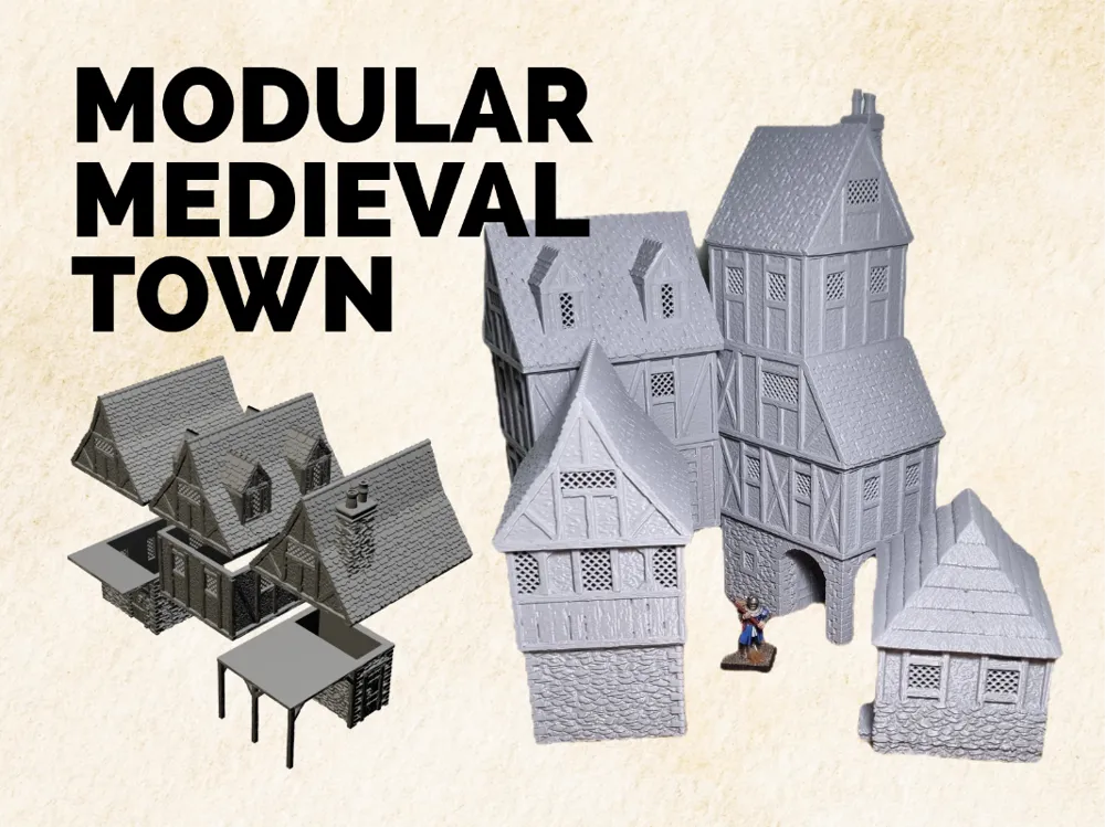 Modular Medieval Town VOL 4 by Grad90 MakerWorld: Download Free 3D Models