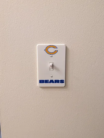 Chicago Bears Themed Light Switch Covers - Free 3D Print Model - MakerWorld