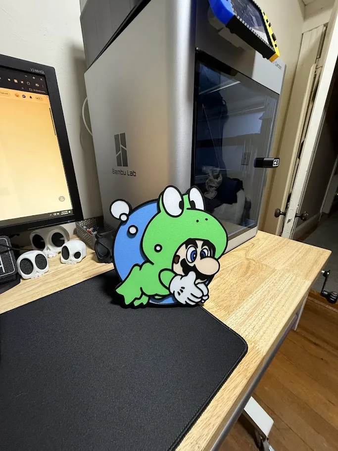 Mario Frog Suit Mario Decor Wall Art No AMS by ColinSmith978 - MakerWorld