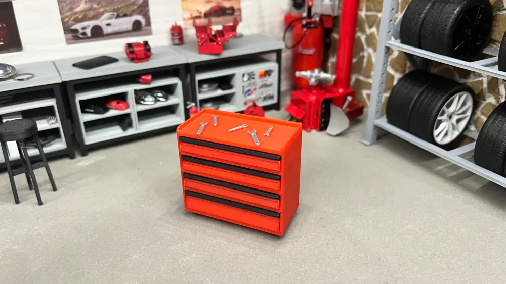 tool trolley cart scale 1:18 miniature diorama - Free 3D Print Model ...