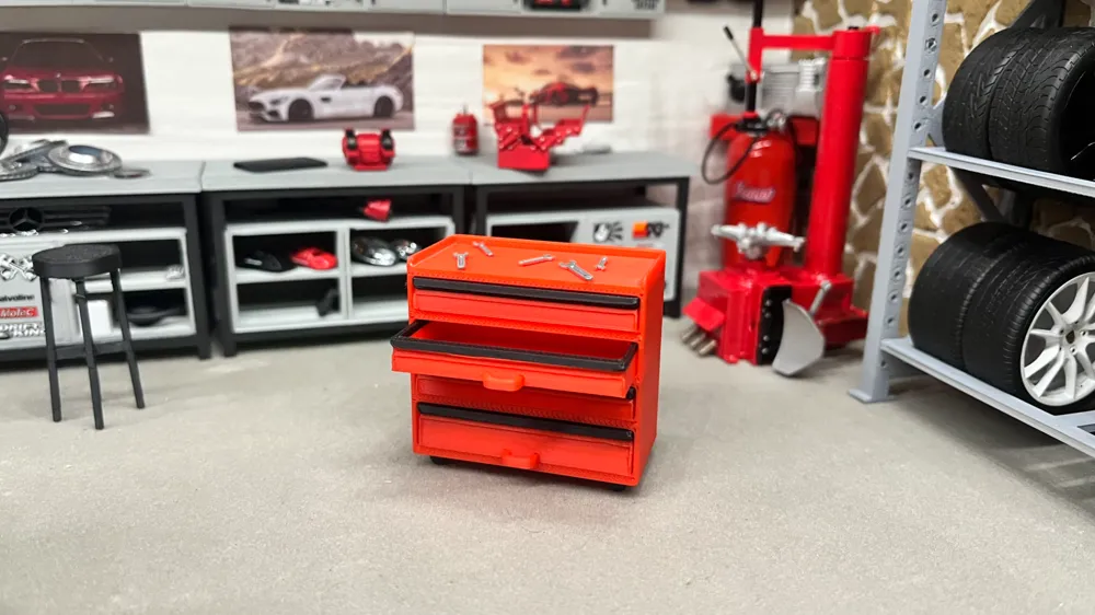 tool trolley cart scale 1:18 miniature diorama - Free 3D Print Model ...
