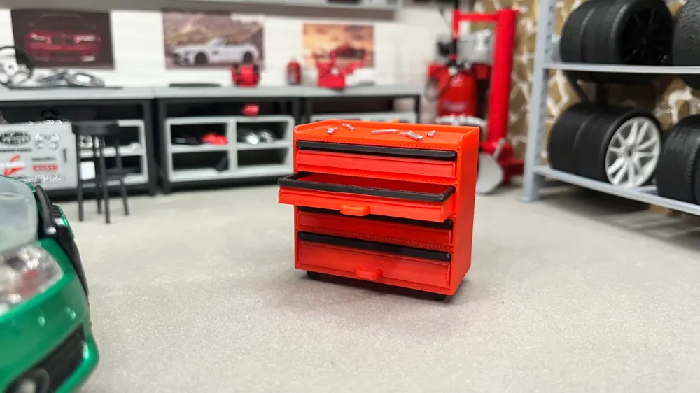 tool trolley cart scale 1:18 miniature diorama - Free 3D Print Model ...