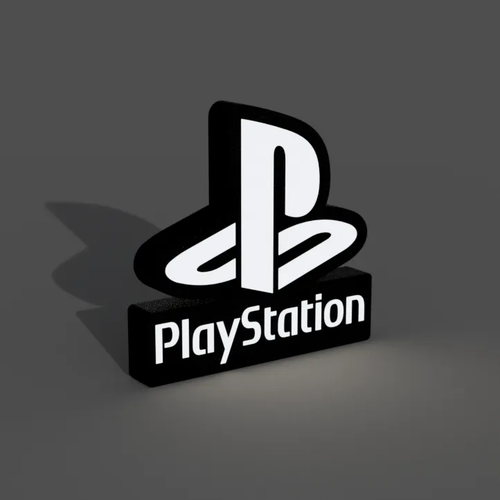 Playstation logo Lightbox LED Lamp - Free 3D Print Model - MakerWorld