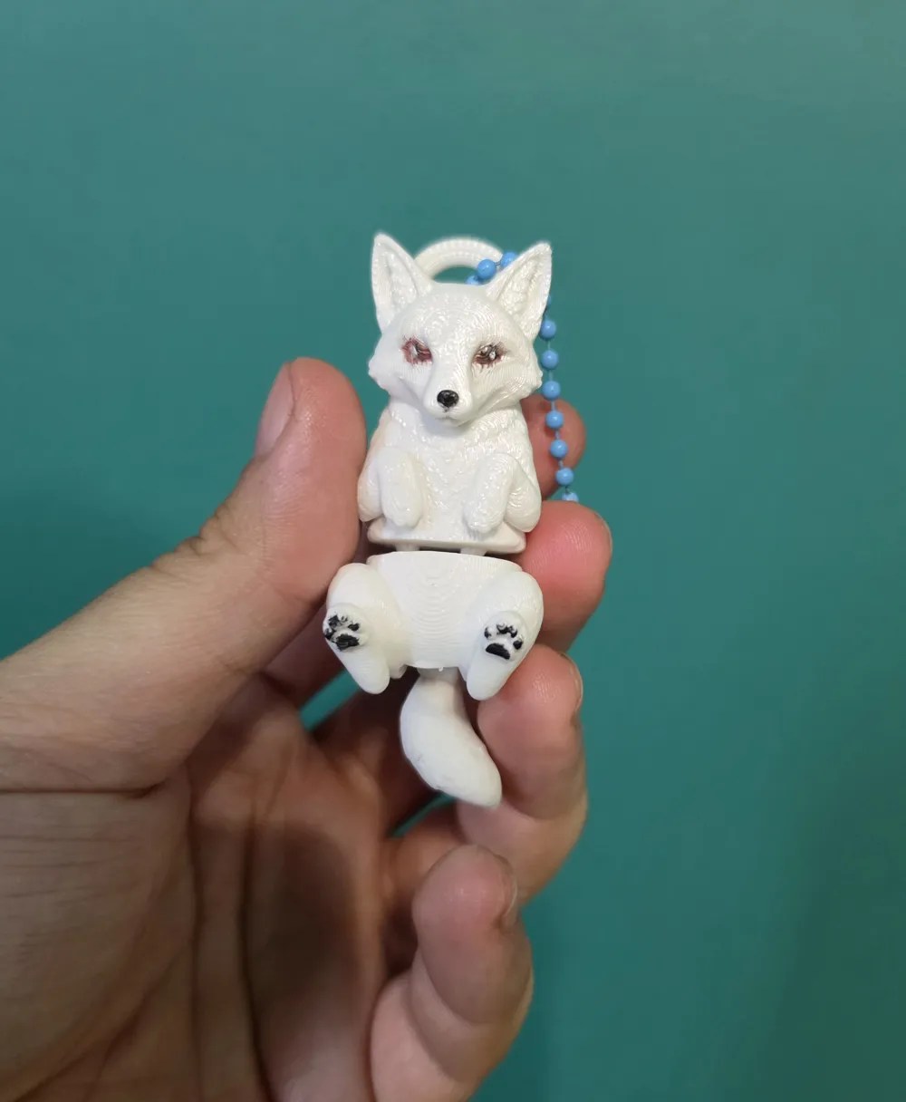 Fox & Arctic Fox - Articulated Animal Keychain - Free 3D Print Model ...
