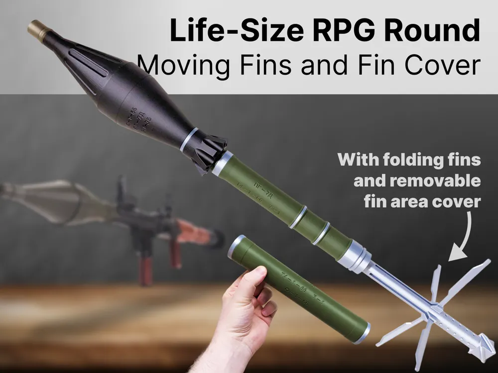 Life-size RPG Round with Folding Fins & Fin Cover by Rexi Labs ...