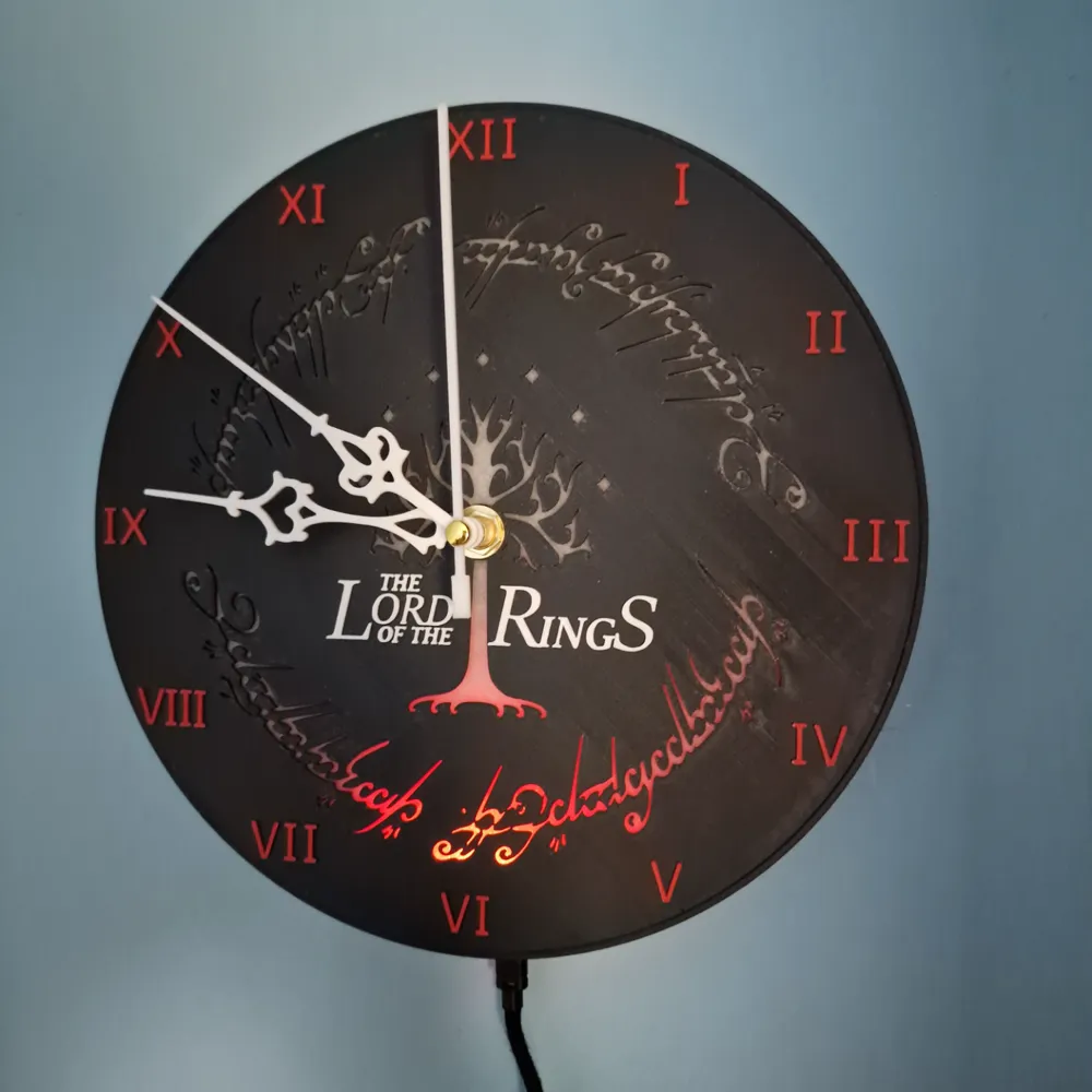 The Lord of the Rings Clock RGB LED - Free 3D Print Model - MakerWorld