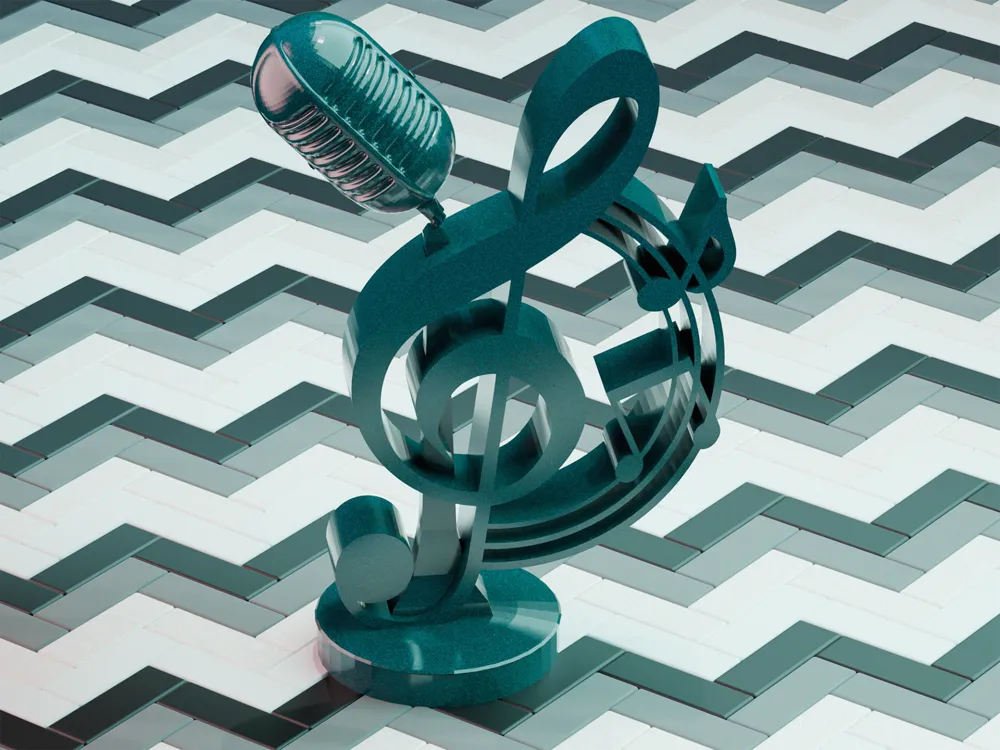 Music Trophy with Mic-改 Remixed by US3r_jerry MakerWorld: Download Free ...