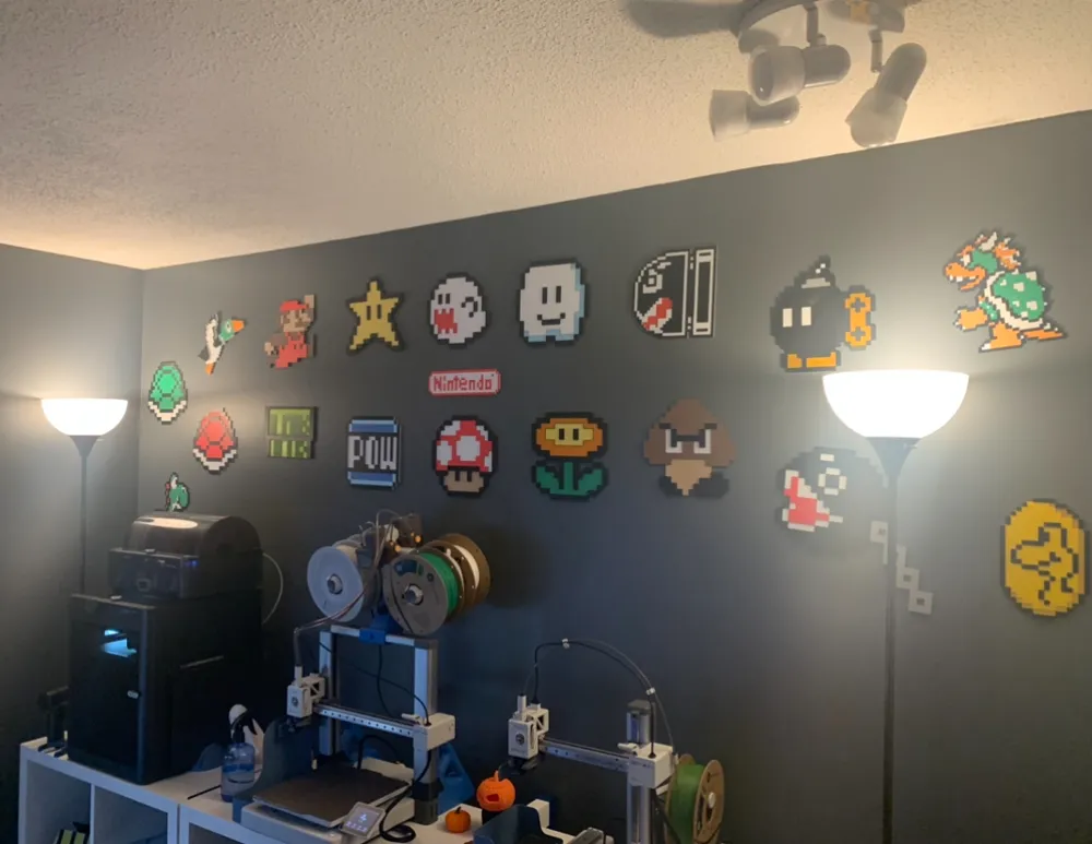 8bit Mario Chain Chomp Wall Art by birdhouse8669 - MakerWorld
