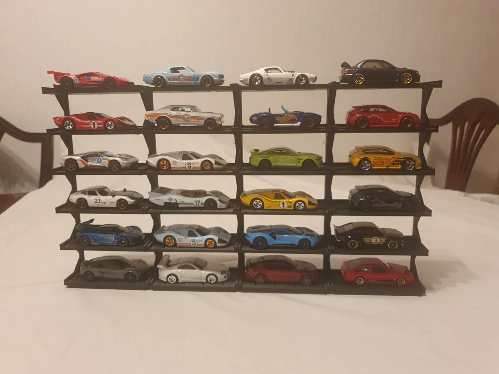 Hotwheels display rack by DerkDiggler - MakerWorld