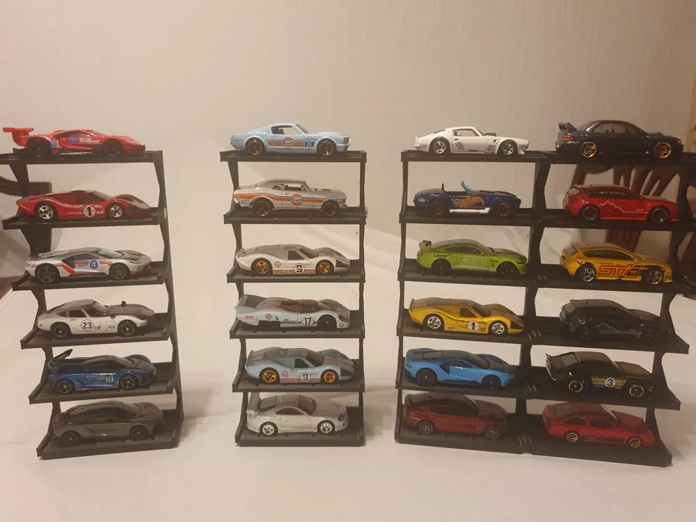 Hotwheels display rack by DerkDiggler - MakerWorld