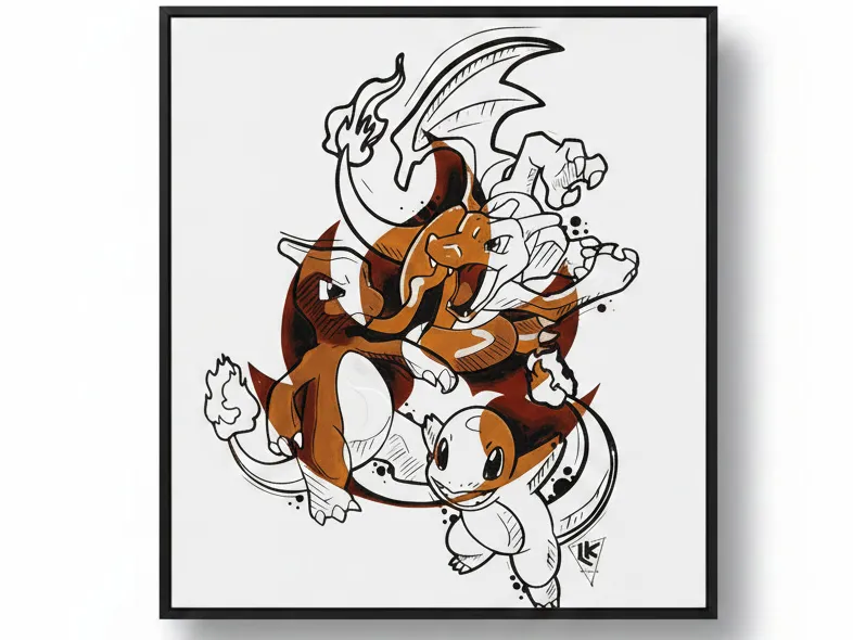 Pokemon Charmander Evolution Line 200x200 - Free 3D Print Model ...