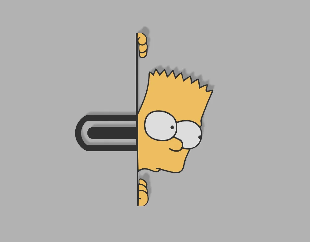 Bart Simpson Bookmark / Paperclip by mattgrfn - MakerWorld