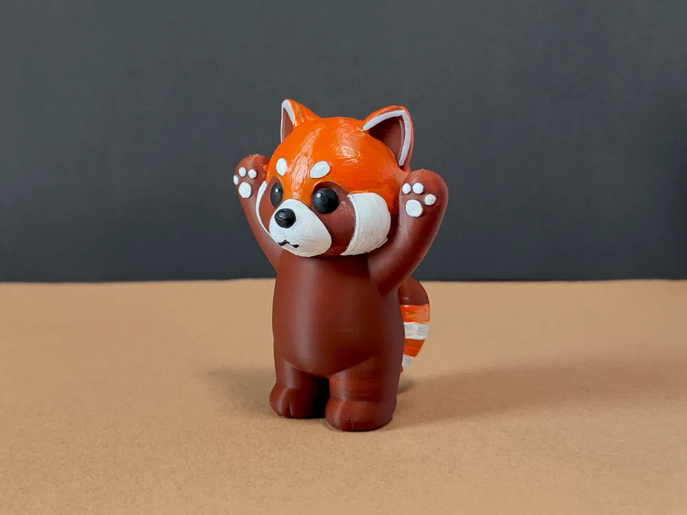 Raising Hands Red Panda - Free 3D Print Model - MakerWorld