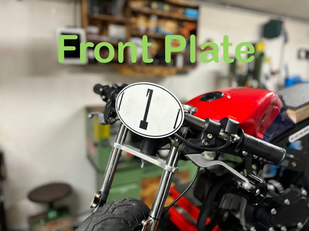 Front Plate Motocycle Customizable by Exotech - MakerWorld