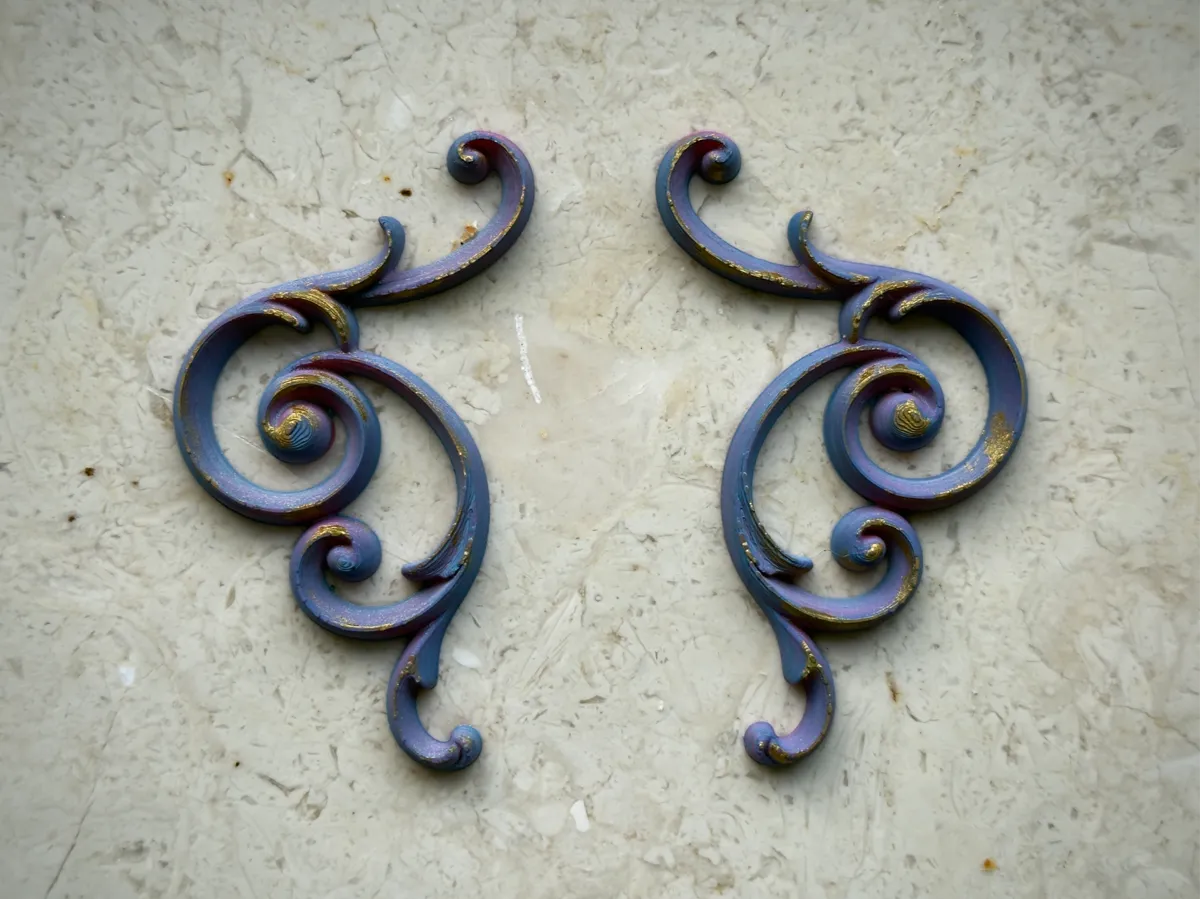 Decorative ornament, baroque style, patinated scrollwork by Bjoern 3D ...