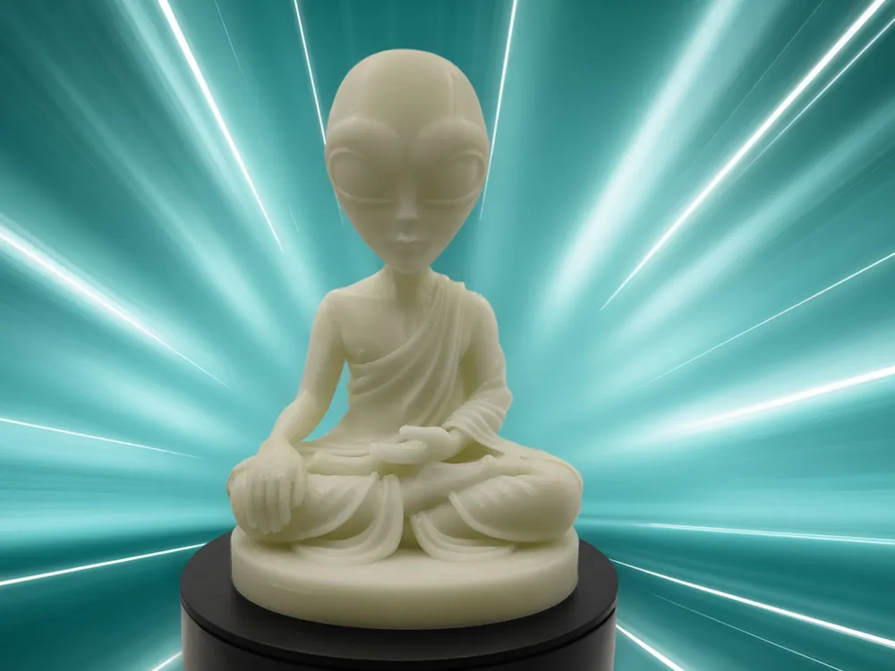 Meditation Grey Alien - Free 3D Print Model - MakerWorld