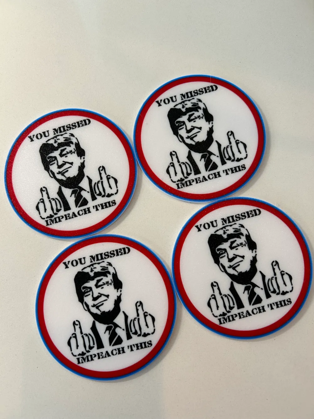 Trump Middle Finger Coaster by donatuccikyle - MakerWorld