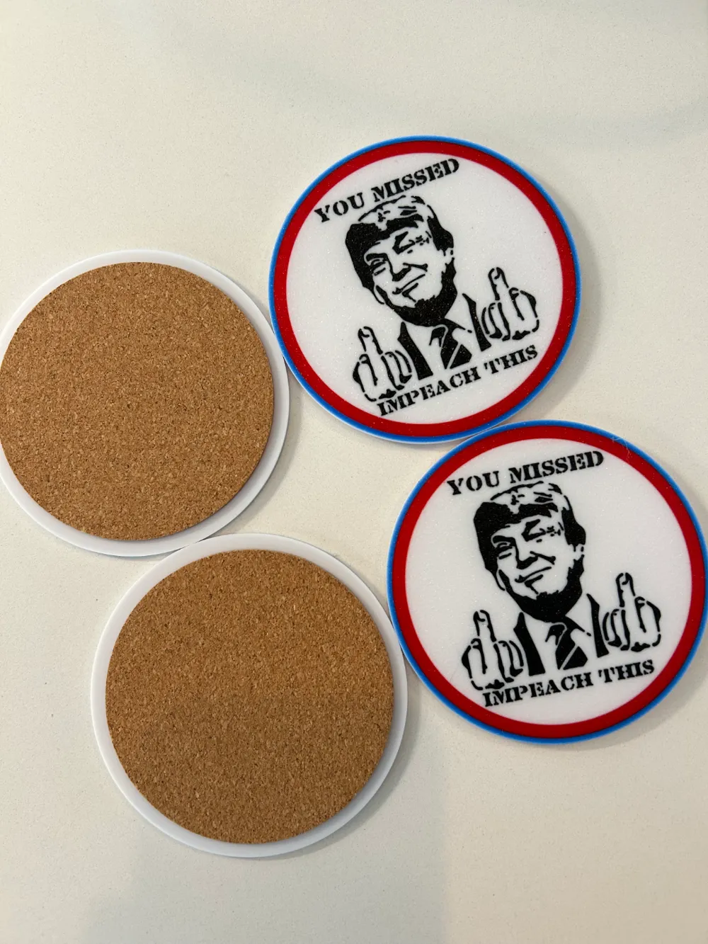 Trump Middle Finger Coaster by donatuccikyle - MakerWorld