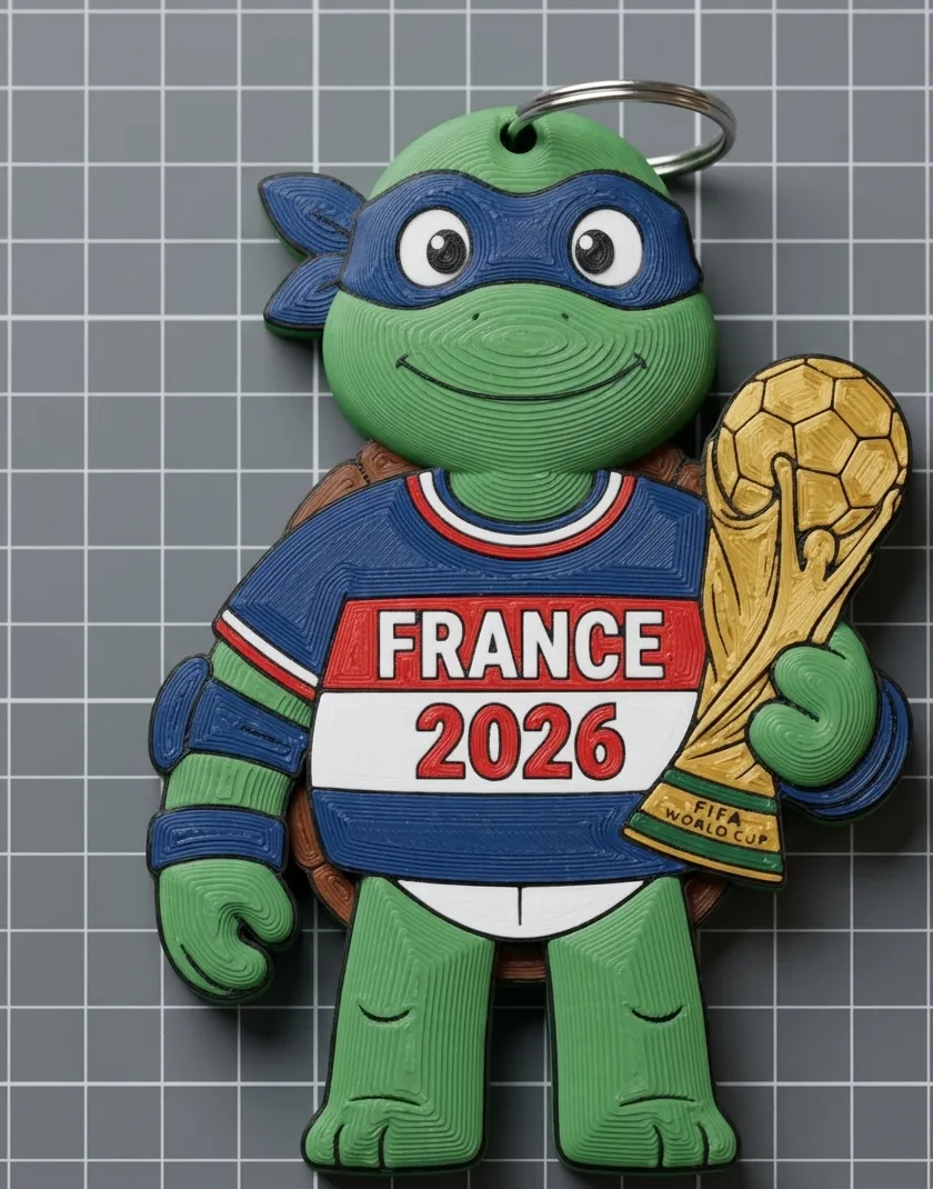 Fifa Word Cup 2026 Ninja Turtle France Mbappé - Free 3D Print Model ...