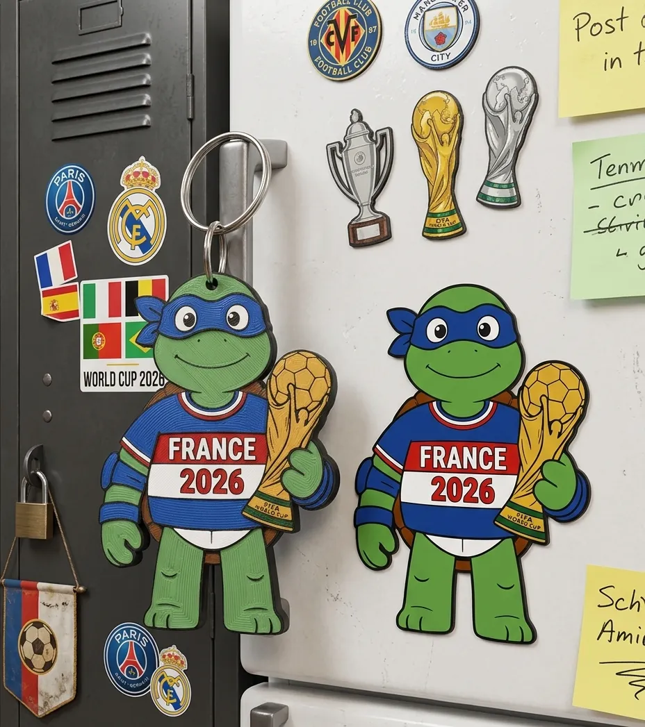 Fifa Word Cup 2026 Ninja Turtle France Mbappé - Free 3D Print Model ...