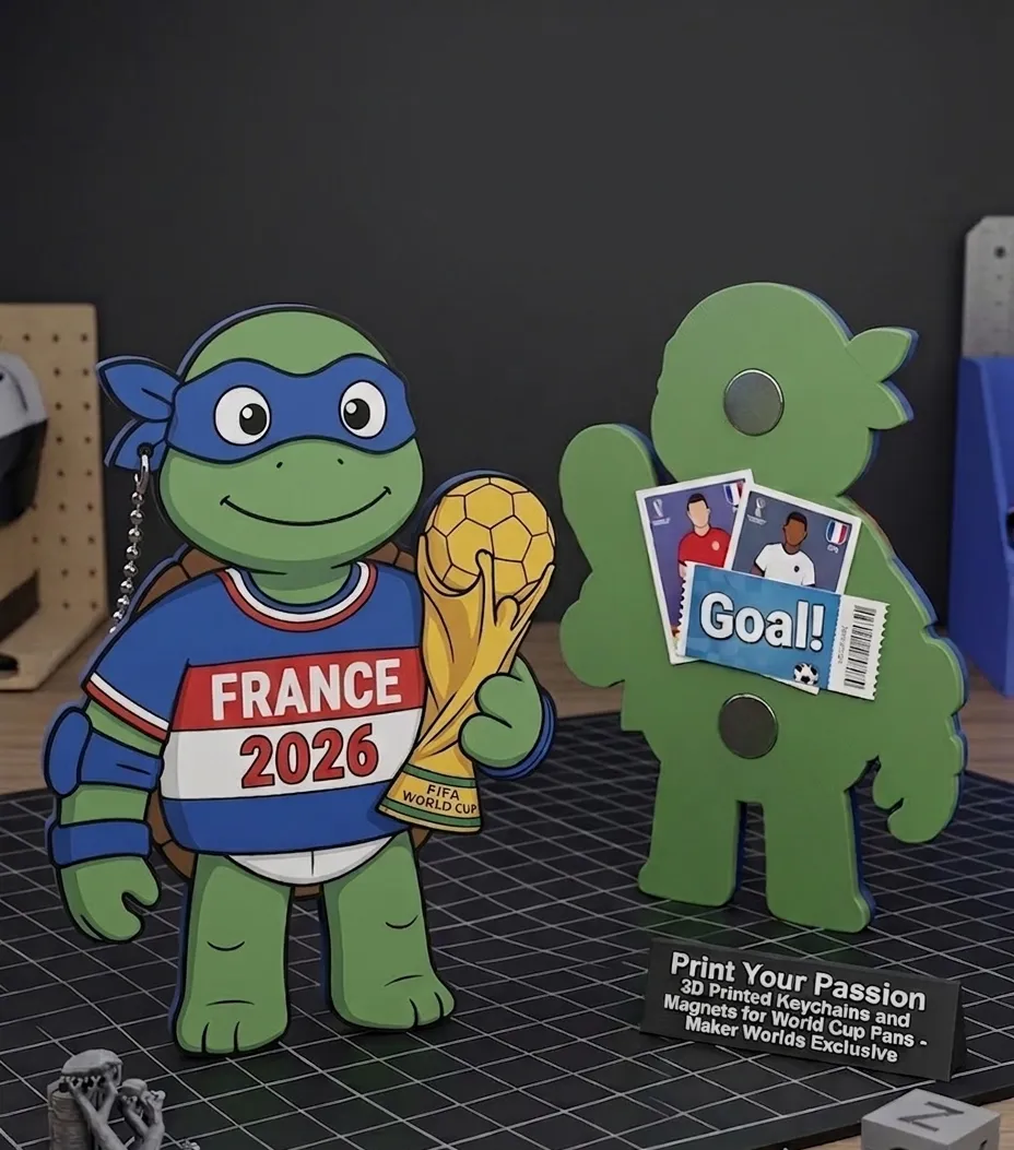 Fifa Word Cup 2026 Ninja Turtle France Mbappé - Free 3D Print Model ...