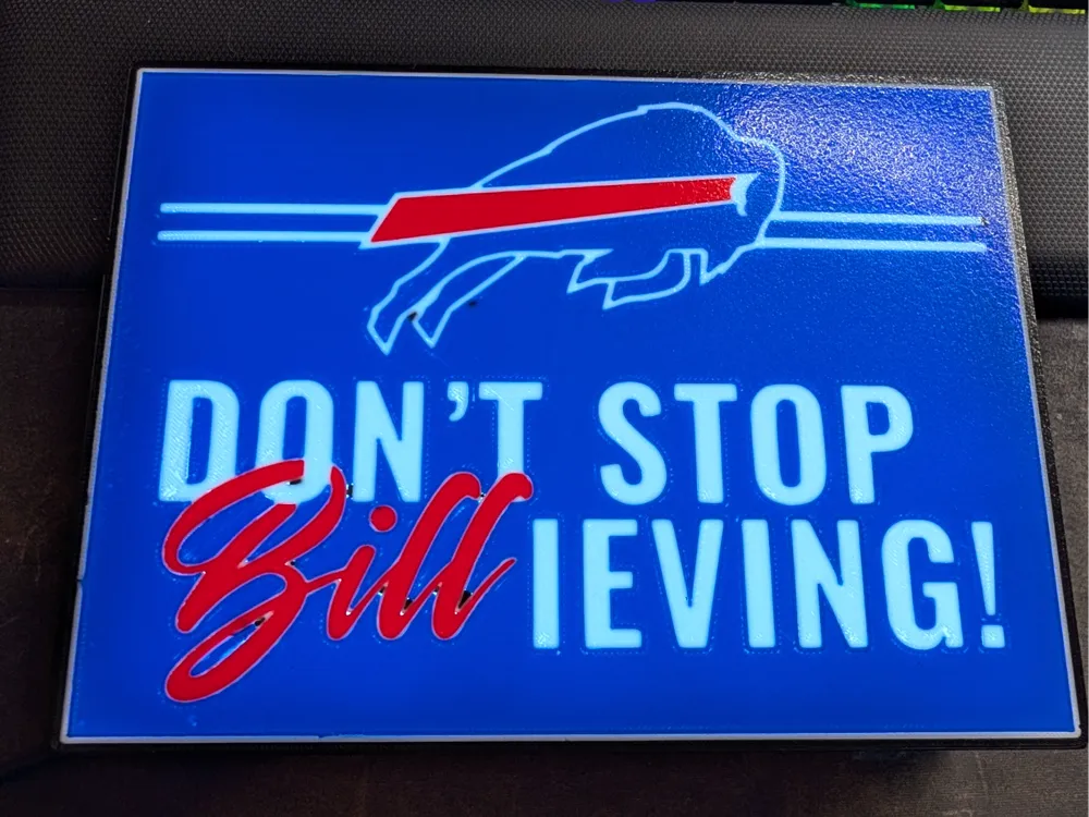 Buffalo Bills - No dejes de Billieving Caja de Luz - Modelo de ...