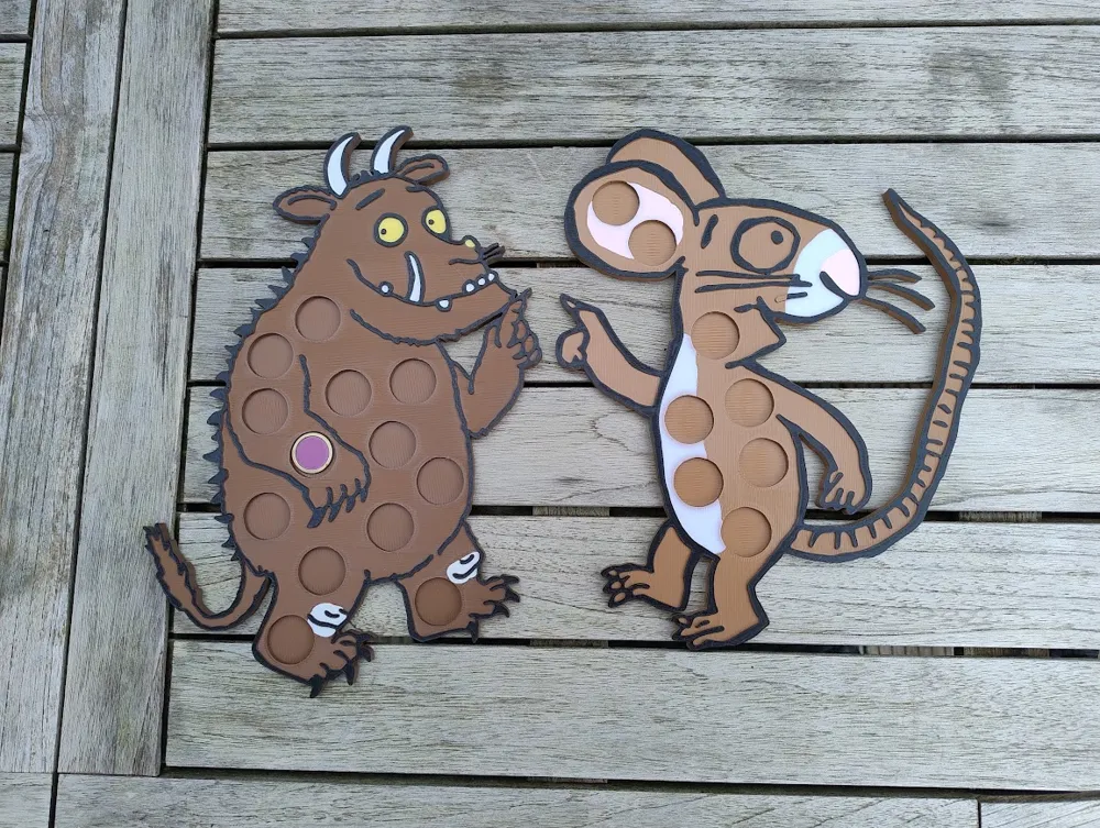 Magnetic Chips: Gruffalo and Mouse by Juf Joni - MakerWorld