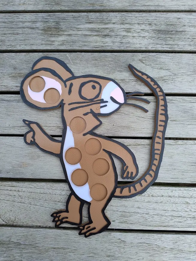 Magnetic Chips: Gruffalo and Mouse by Juf Joni - MakerWorld