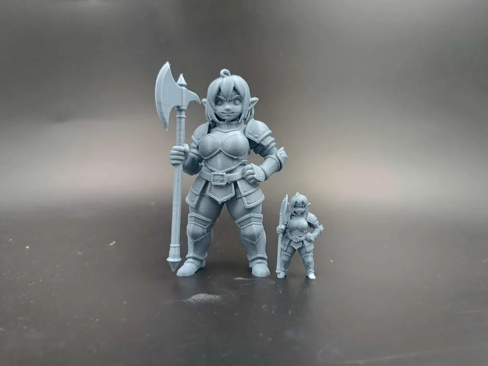 Goblin Warrior Girl – Halberd Mistress - RPG D&D by drakeforge3d MakerWorld: Download Free 3D Models