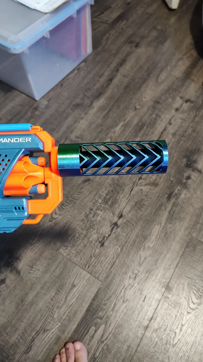 Chevron Nerf Suppressor 5" by BUBBAEDC - MakerWorld
