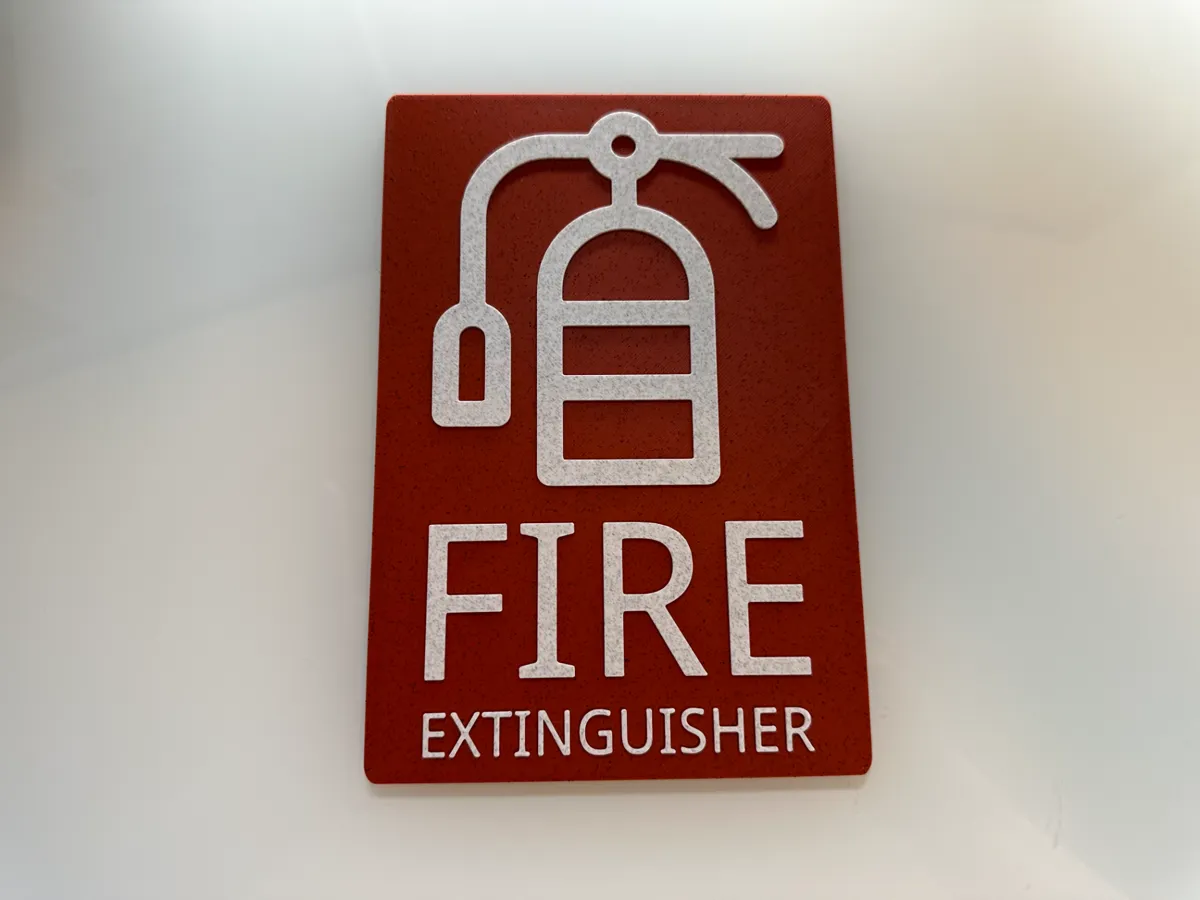 Fire Extinguisher Sign - Free 3D Print Model - MakerWorld