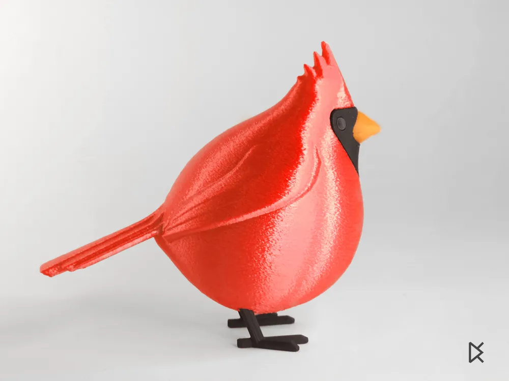 Fluffy Birds - Cardinal by Alchemic Matter MakerWorld: Download Free 3D ...