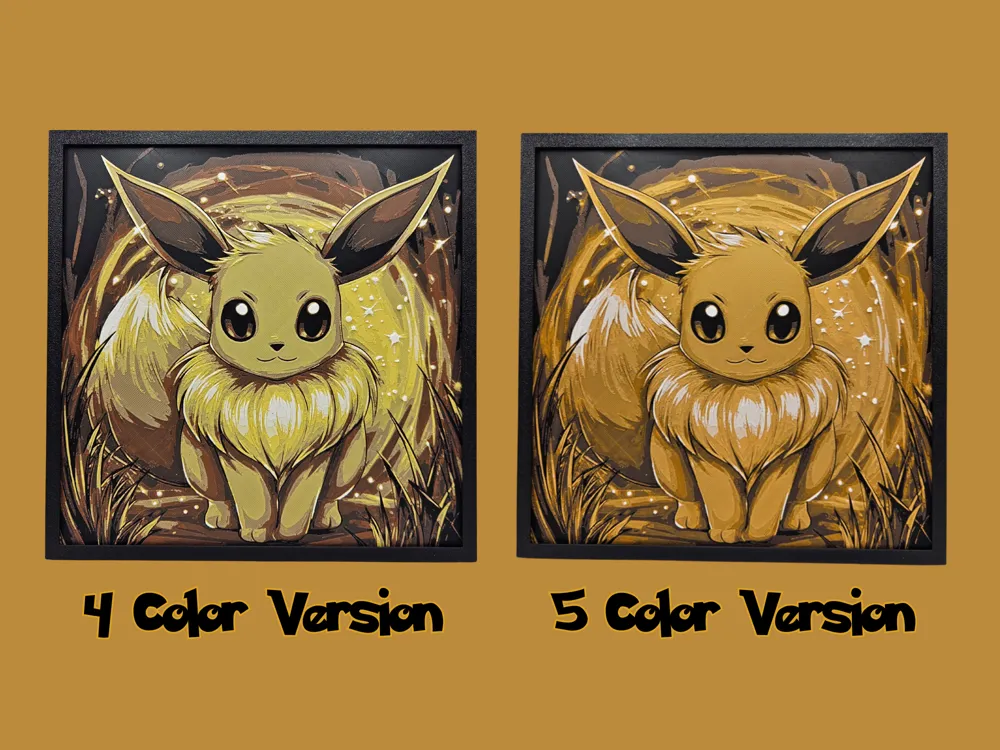 Eevee (Pokemon Hueforge) - Free 3D Print Model - MakerWorld