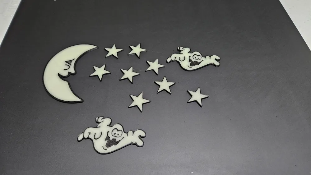 Glowing Ghost's in the night Wall Ceiling Art - Free 3D Print Model ...