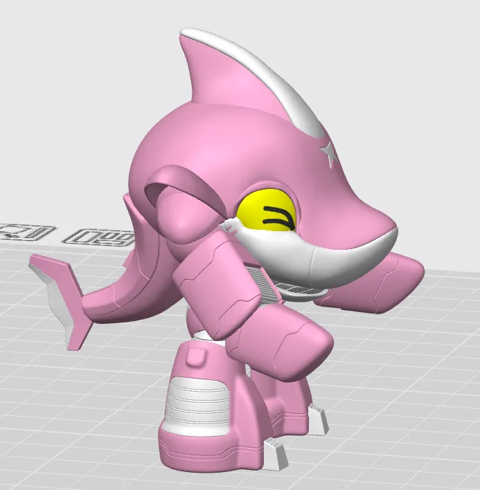 B-Robo Kabutack, Shark Chilli (Pink) by Zark MakerWorld: Download Free ...