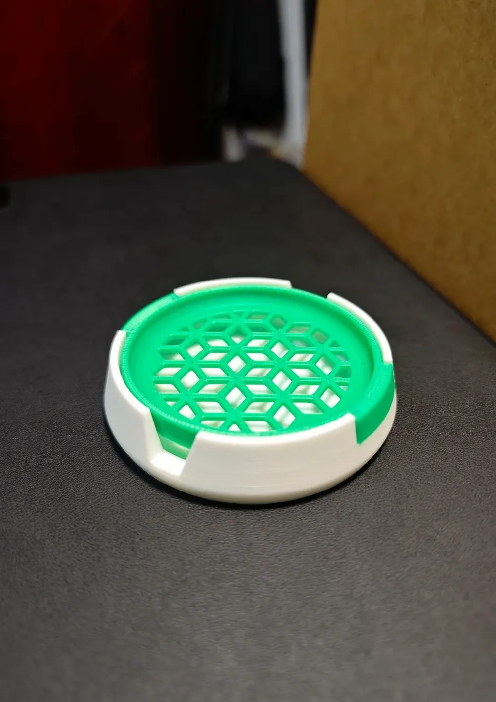 Modern minimalist round soap dish, soap box (double-layered, draining ...