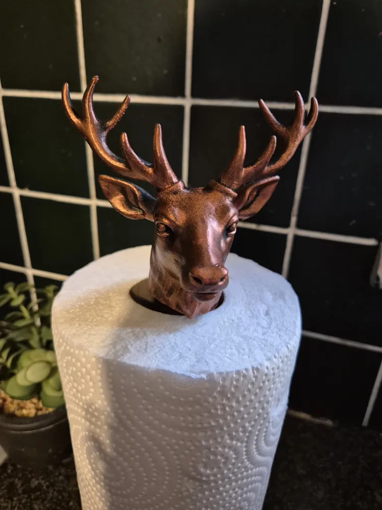 Stag Kitchen Roll, Paper Towel Holder - Free 3D Print Model - MakerWorld