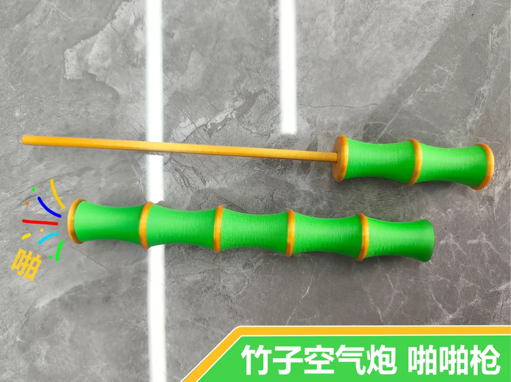 Bamboo Air Cannon Pop Gun Stress Relief Toy - Free 3D Print Model ...