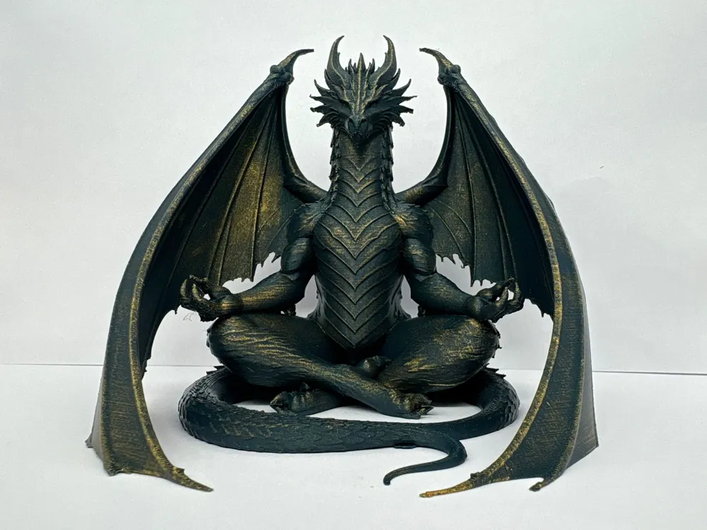 Dragon meditating - Free 3D Print Model - MakerWorld